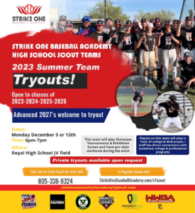 Strike One Scout Team » Strike One Baseball Academy » Simi Valley's #1 ...